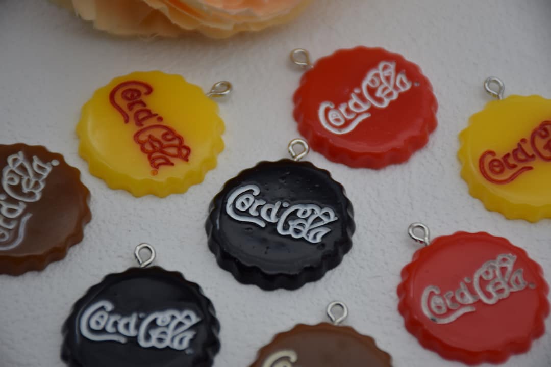 6/12/24 Resin Coke Bottle Cap Charms Earring Necklace Bracelet Pendants ...