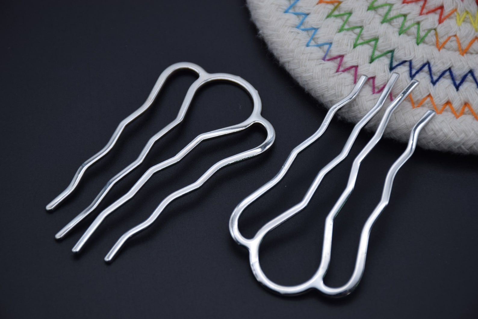 5 Metal Hair Combs,wire Combs,wedding Bridal Combs,hair Fork Pin,hair ...