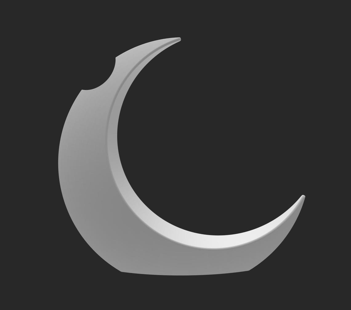 3D Printable Crescent Moon Stand STL File – Minimalist Moon Cradle ...