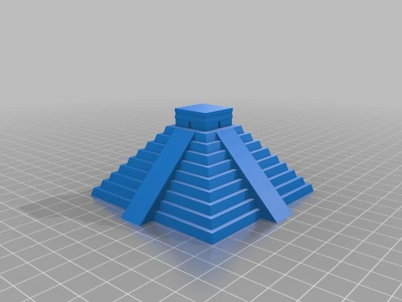 Mayan Pyramid STL | 3D Printable Chichen Itza Temple Model | Kukulcan ...