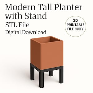 Modern Tall Planter With Stand STL File – 3D Printable Digital Download ...