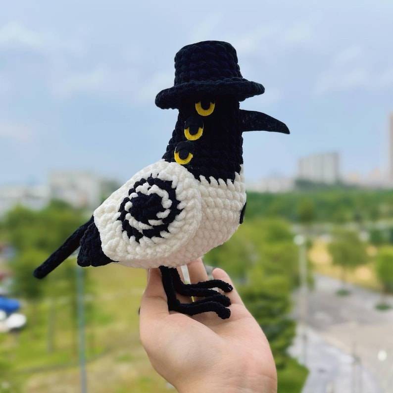 Kpop Demon Hunter Bird PDF Pattern, MABOKI the Magpie Crochet Pattern ...