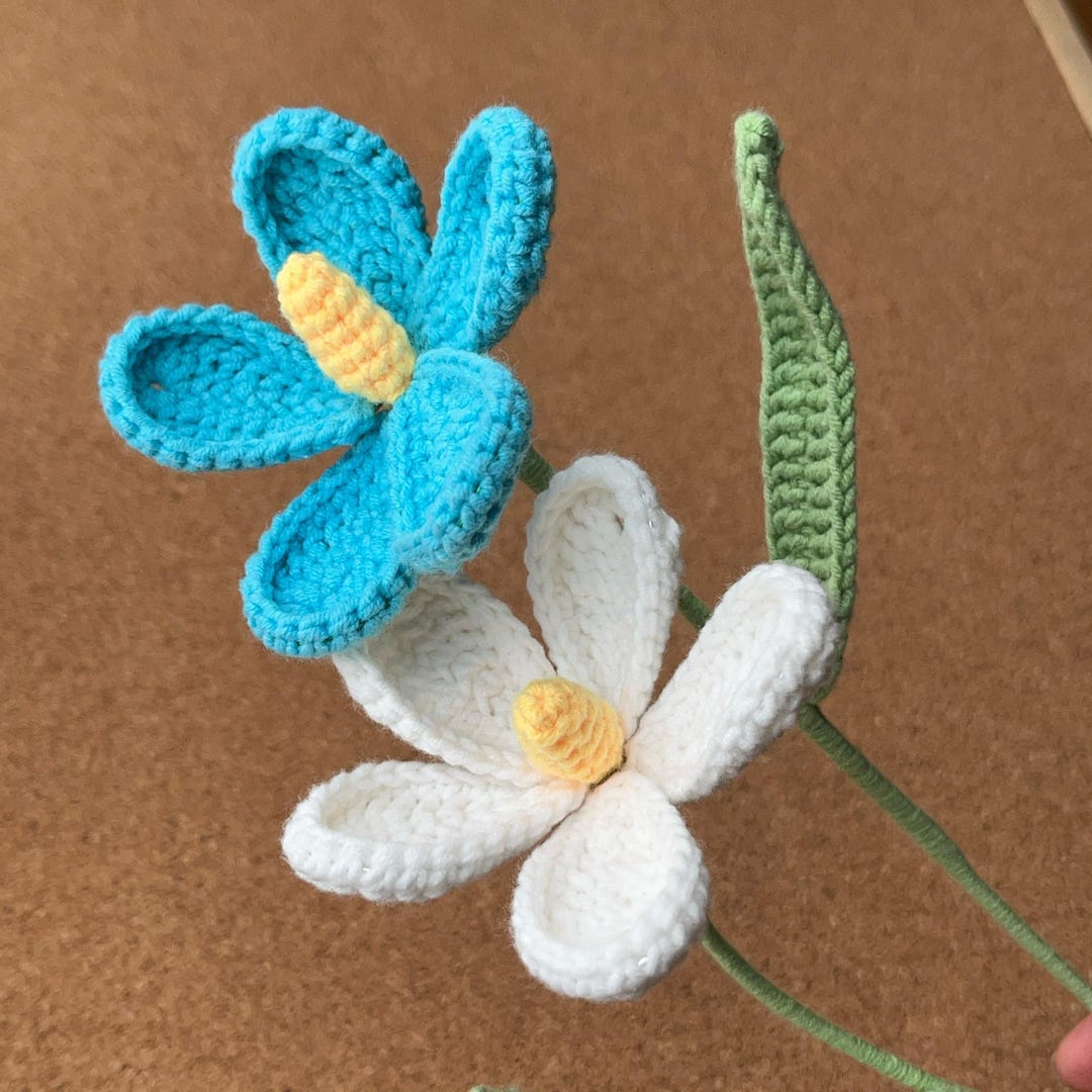 Easy Violet Flower Crochet PDF Pattern, Crochet Dried Violet Flower ...