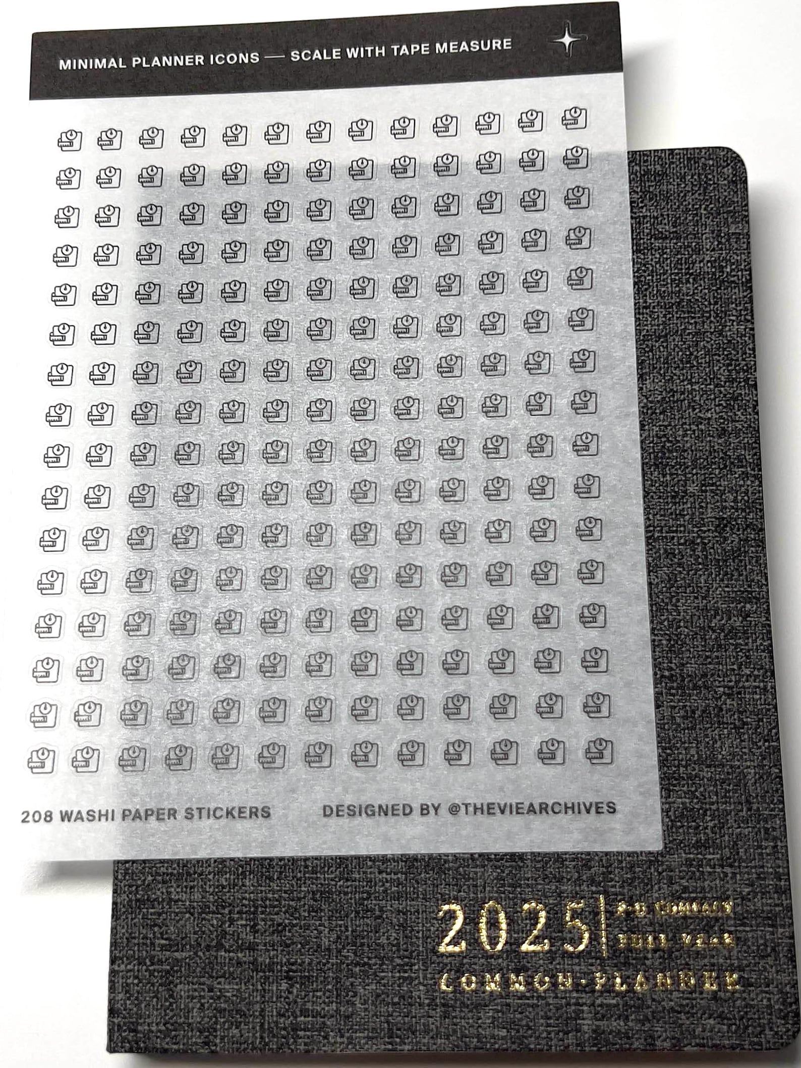 Tiny Minimal Icons Planner Sticker Sheet - Scale / Weight Loss / Tape ...