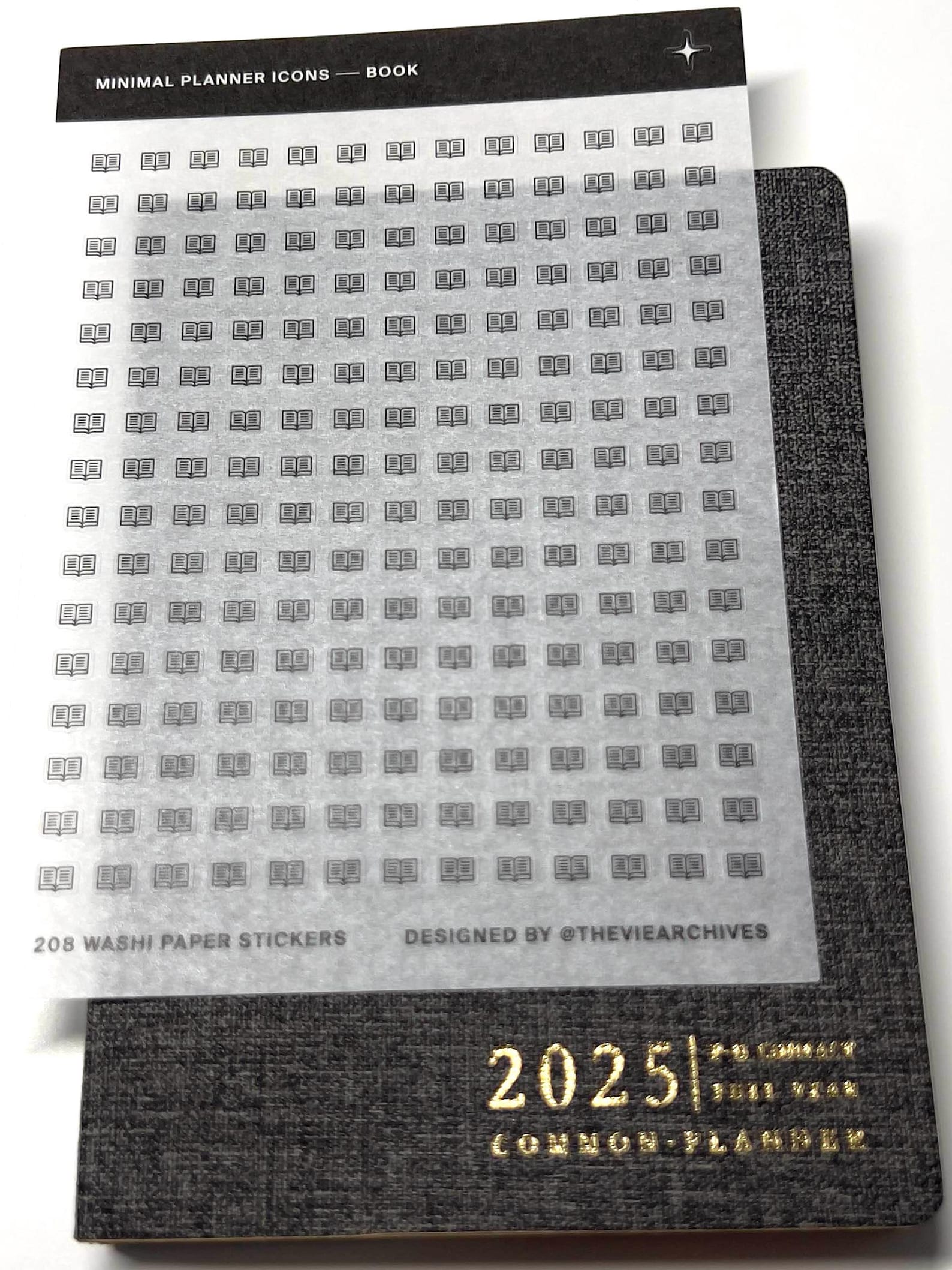 Tiny Minimal Icons Planner Sticker Sheet - Book / Reading / Library ...
