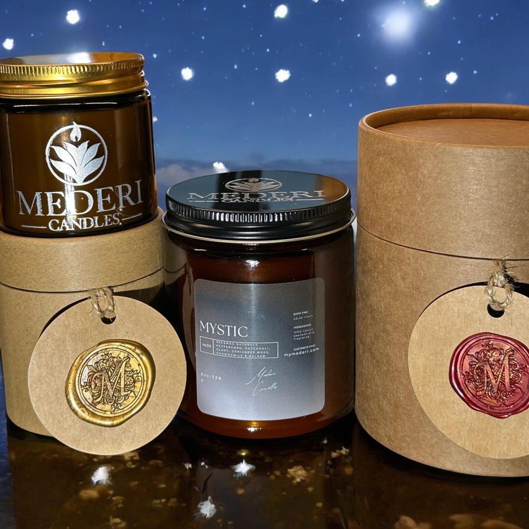 Mystic- Enchanted Forest Collection/ Beeswax Container Candle / Fantasy ...