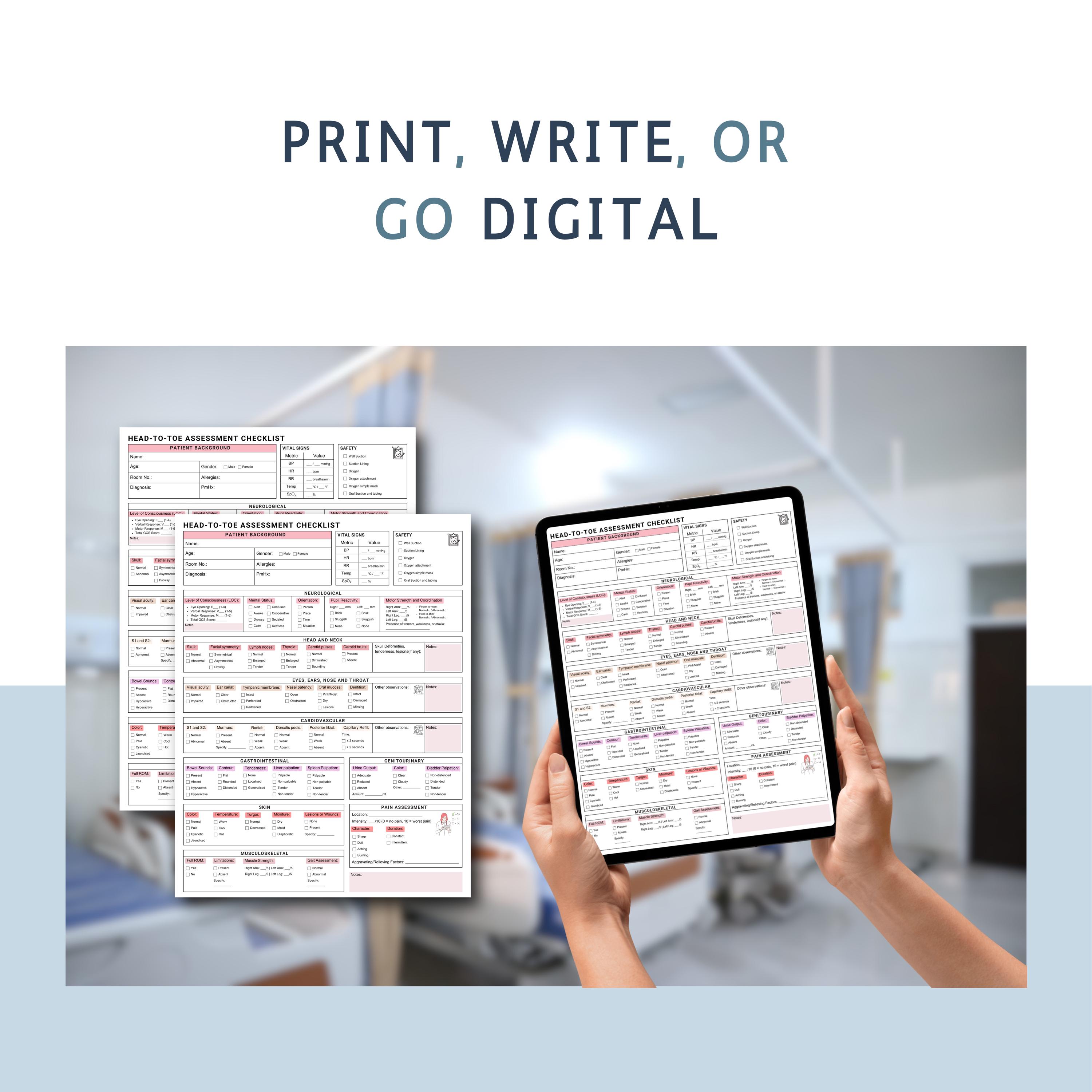 Head to Toe Assessment, Head to Toe Assessment Primary Care, Head to ...