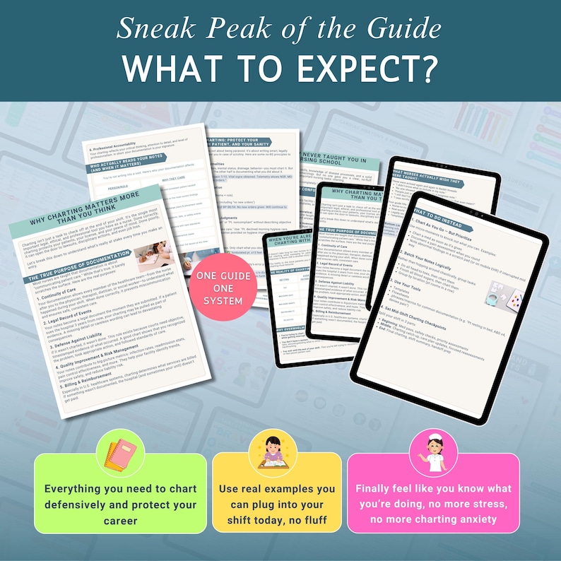 Nurse Charting Documentation Guide: Legal & Clinical Notes (PDF ...
