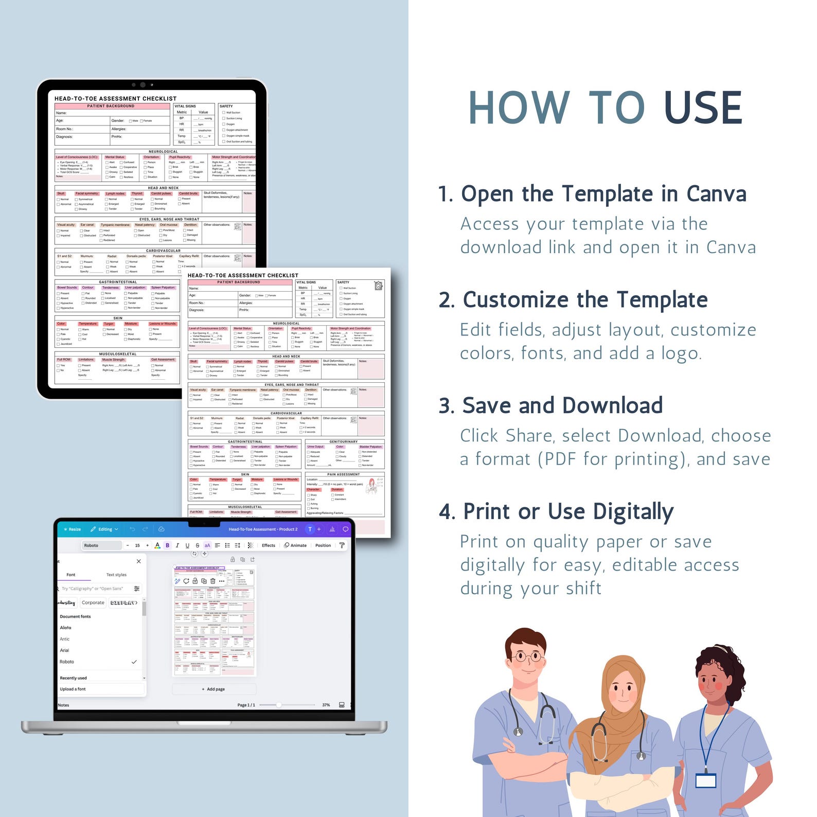 Head to Toe Assessment, Head to Toe Assessment Primary Care, Head to ...
