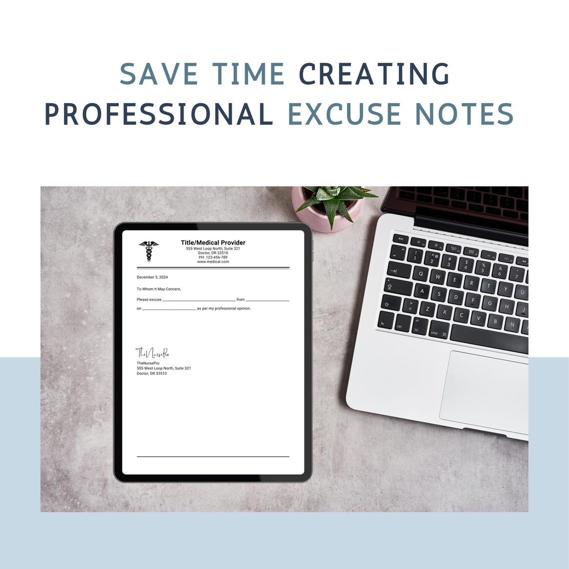 Editable Doctor Excuse Note, Medical Excuse Note, Excuse Letter ...
