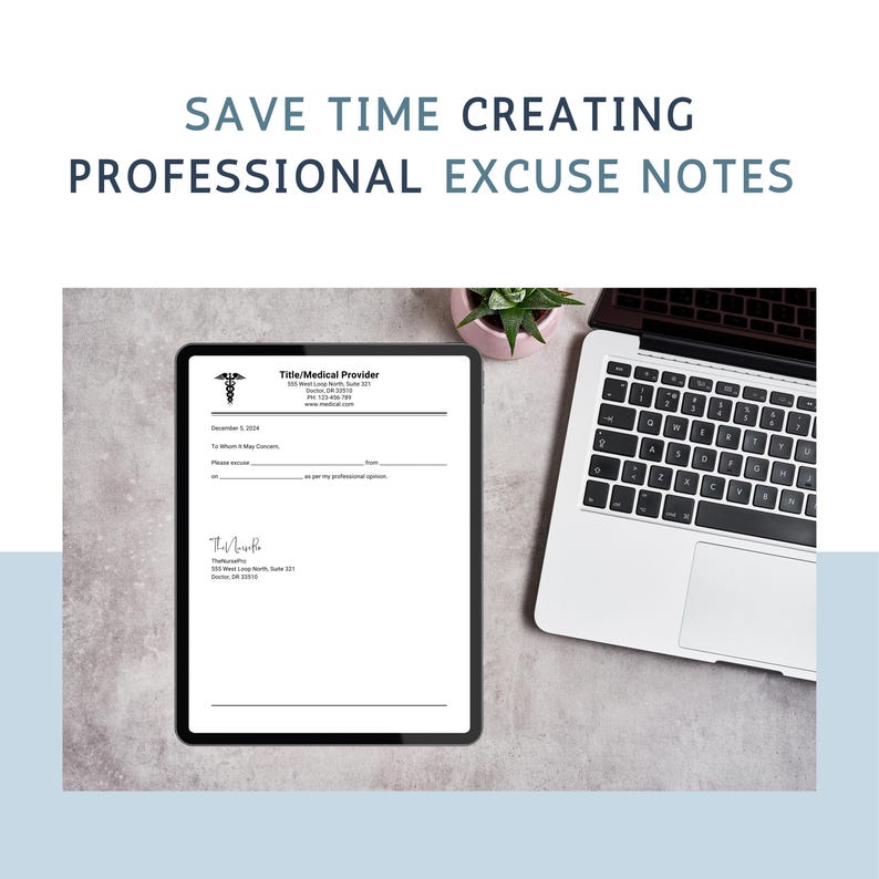 Editable Doctor Excuse Note, Medical Excuse Note, Excuse Letter ...