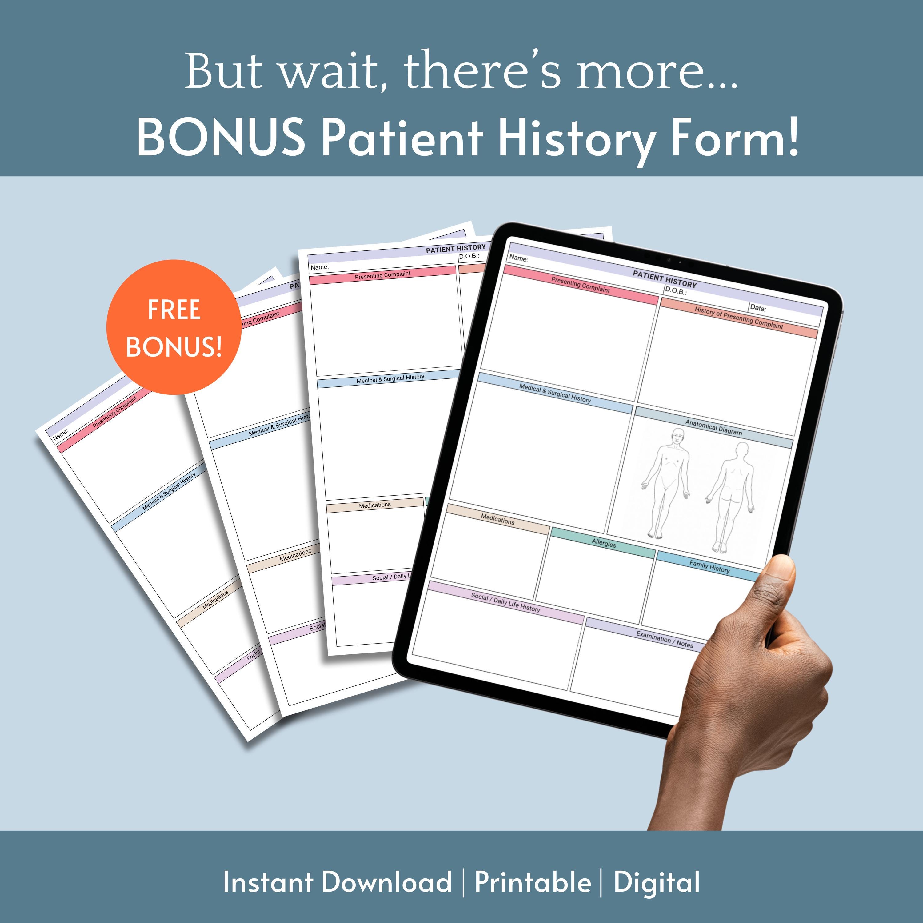Medical Intake & Patient Information Template Bundle, Healthcare ...