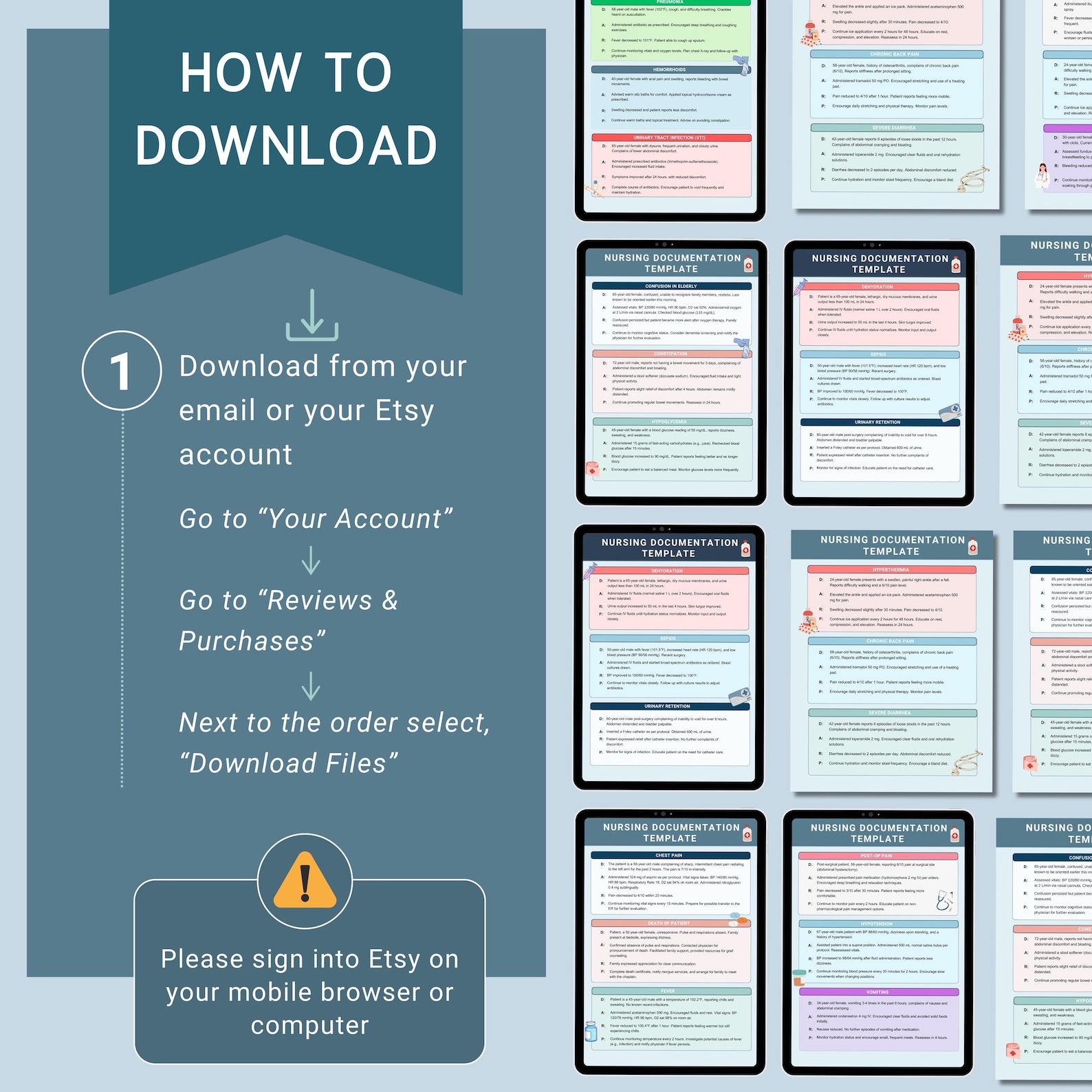 Nursing Documentation Template, Nurse Charting Guide, Documentation ...