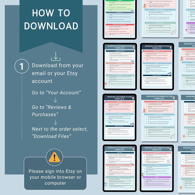Nursing Documentation Template, Nurse Charting Guide, Documentation ...
