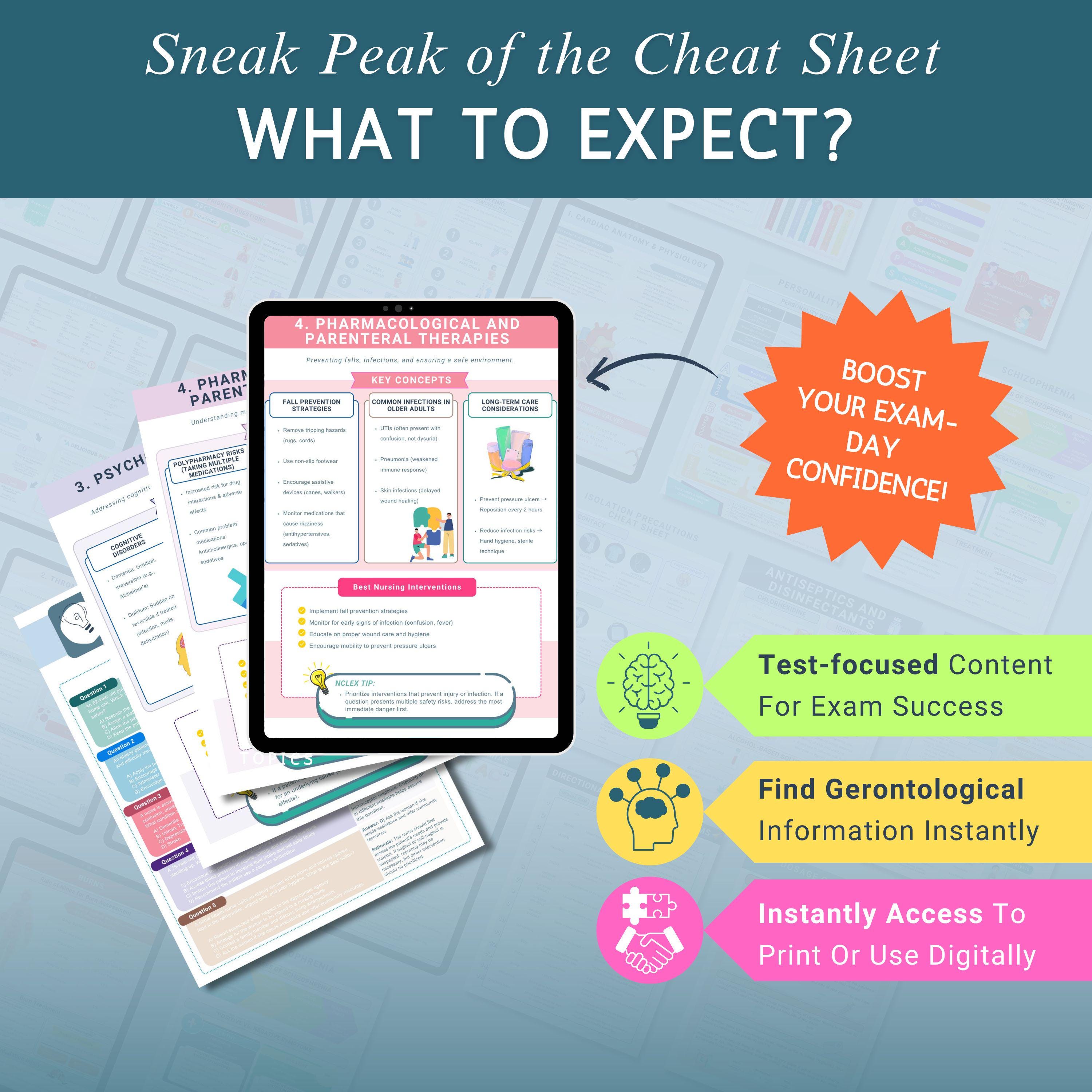 Geriatric Nursing Study Guide: NCLEX Review, Gerontology Notes (PDF ...
