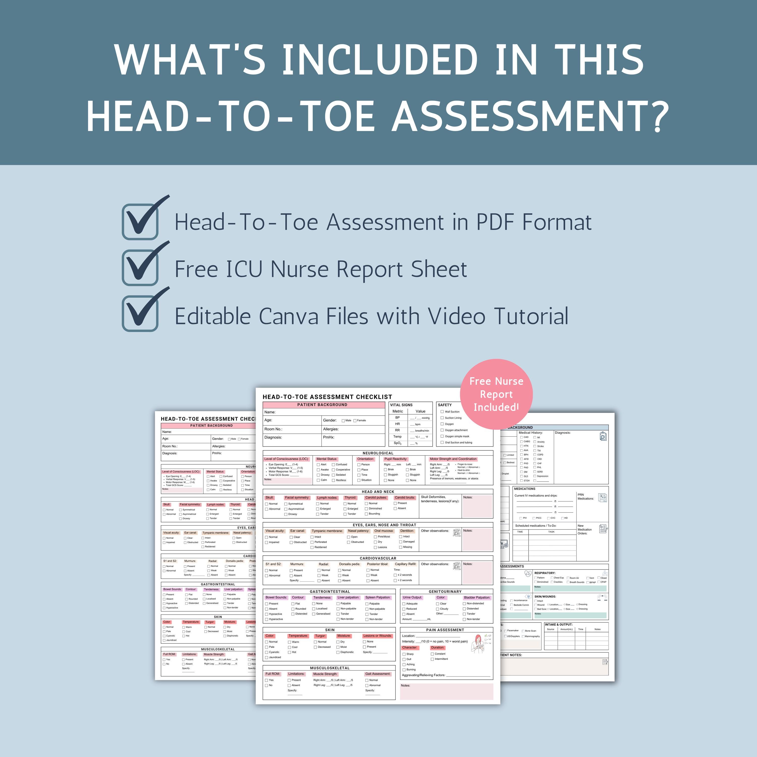 Head to Toe Assessment, Head to Toe Assessment Primary Care, Head to ...