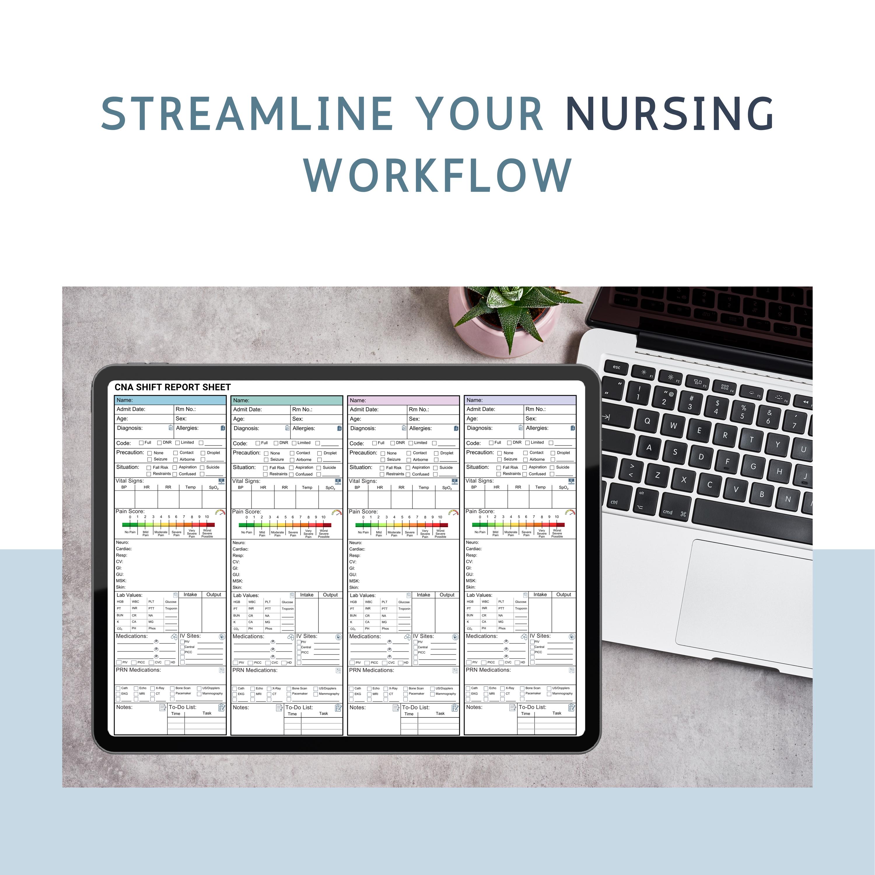 CNA Report Sheet, CNA Brain Sheet, Cna Report Sheet Med Surg, Cna ICU ...