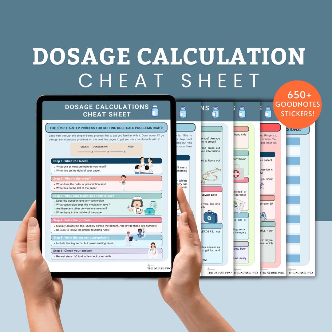 Dosage Calculation Nurse, Nursing Dosage Math, Medication Dosage ...