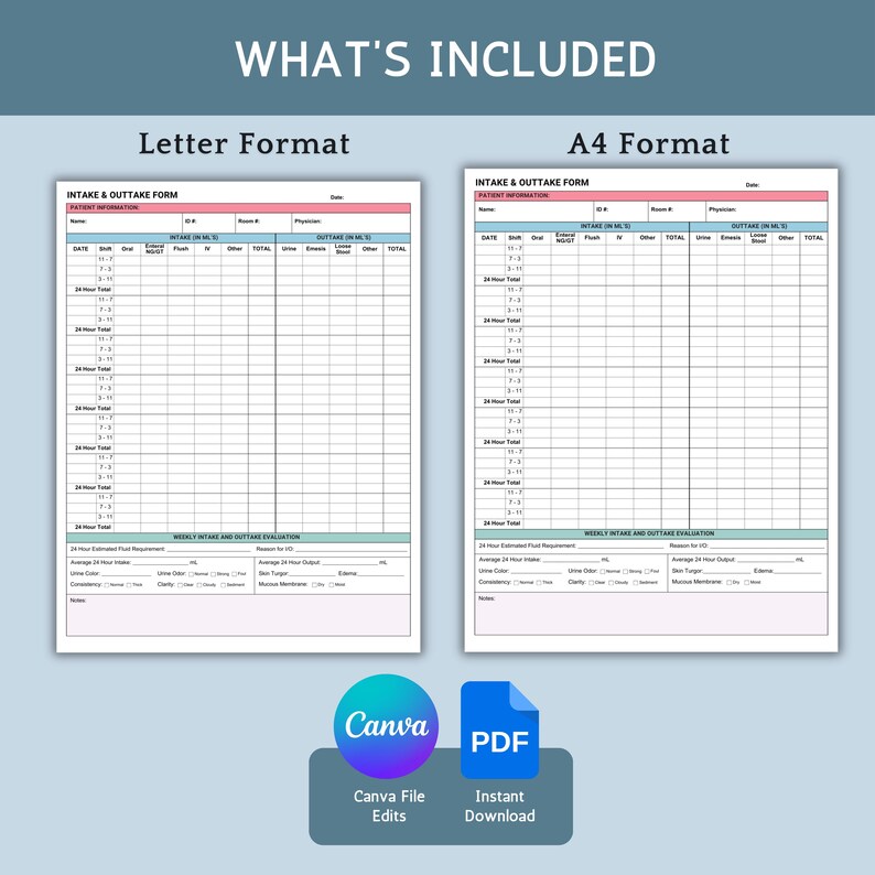 Patient Intake Form, Medical Form, Medical Homecare Forms, Client ...