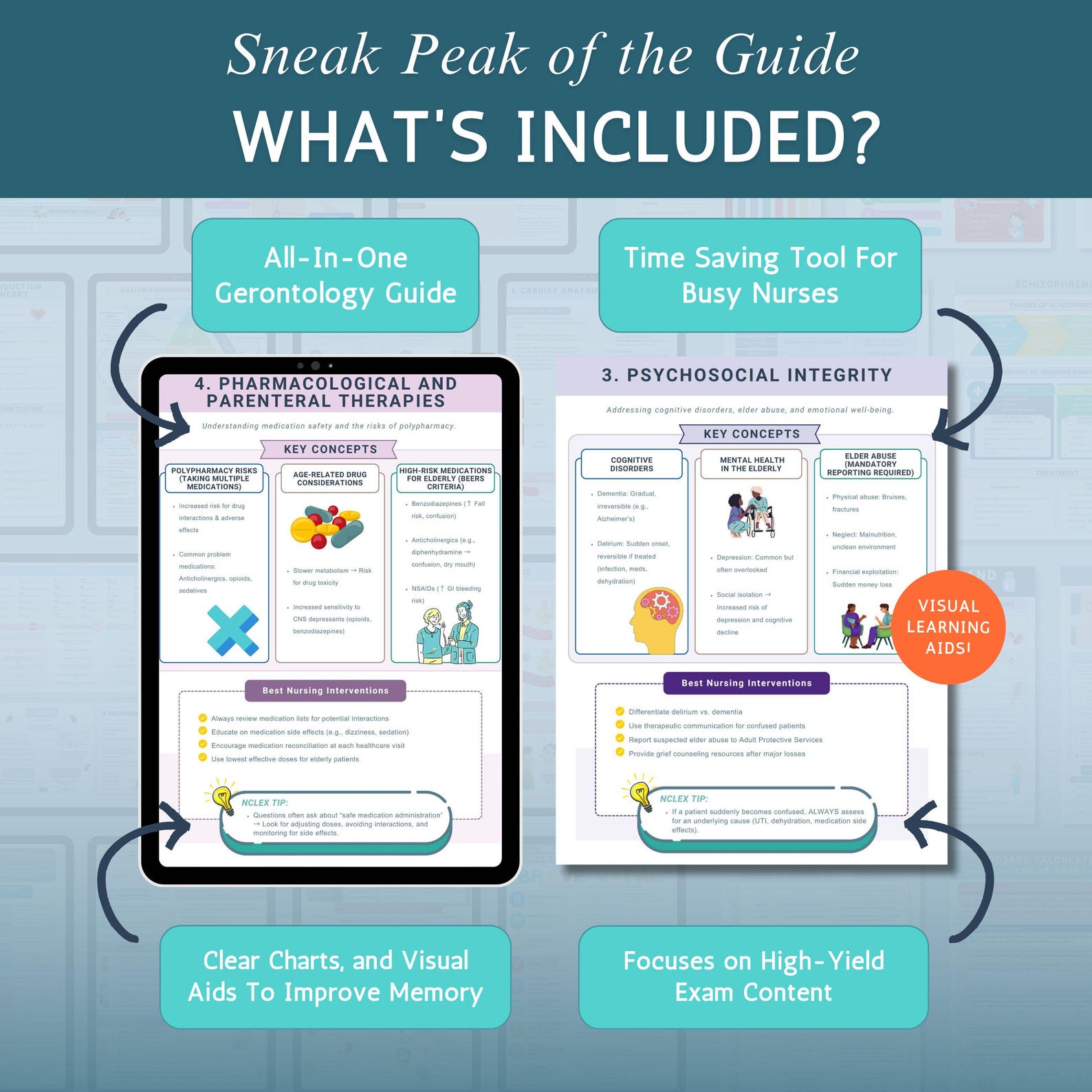 Geriatric Nursing Study Guide: NCLEX Review, Gerontology Notes (PDF ...