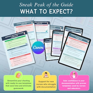 Nursing Documentation Template, Nurse Charting Guide, Documentation ...