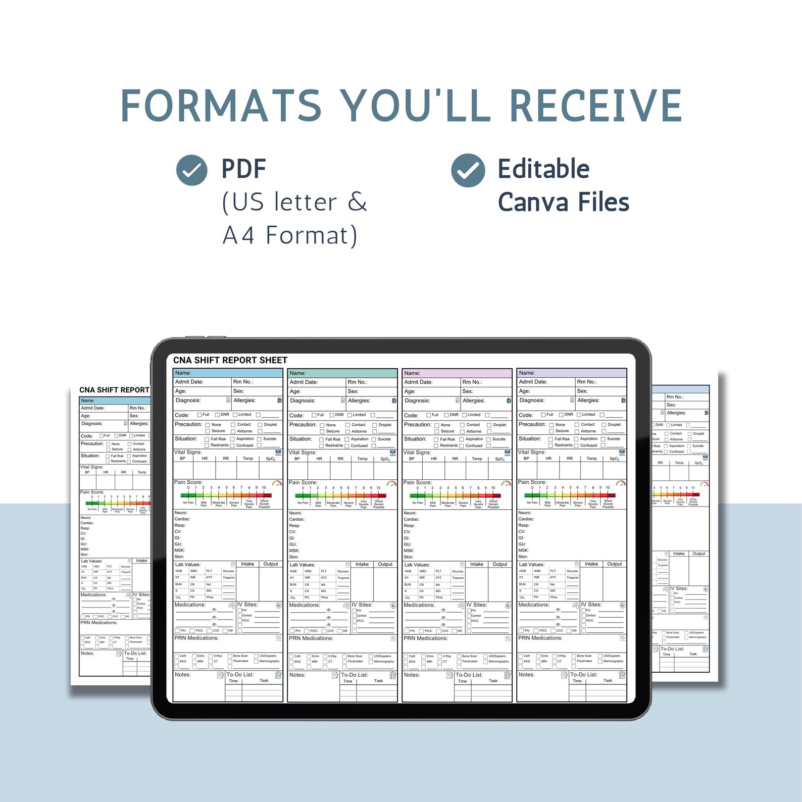 CNA Report Sheet, CNA Brain Sheet, Cna Report Sheet Med Surg, Cna ICU ...