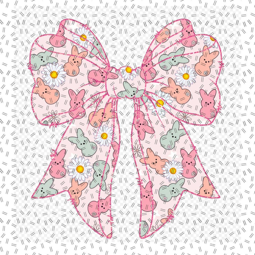 Easter Coquette Bow Png, Cute Coquette Peeps PNG, Easter Png, Happy ...