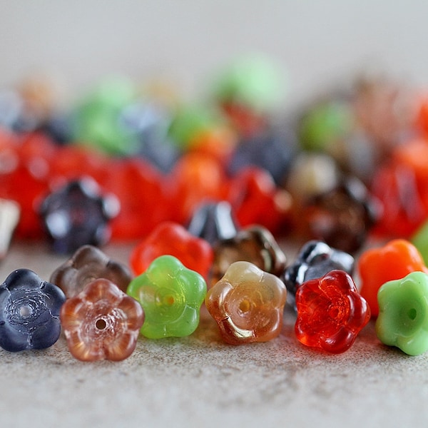 Bell Flower Beads - Etsy