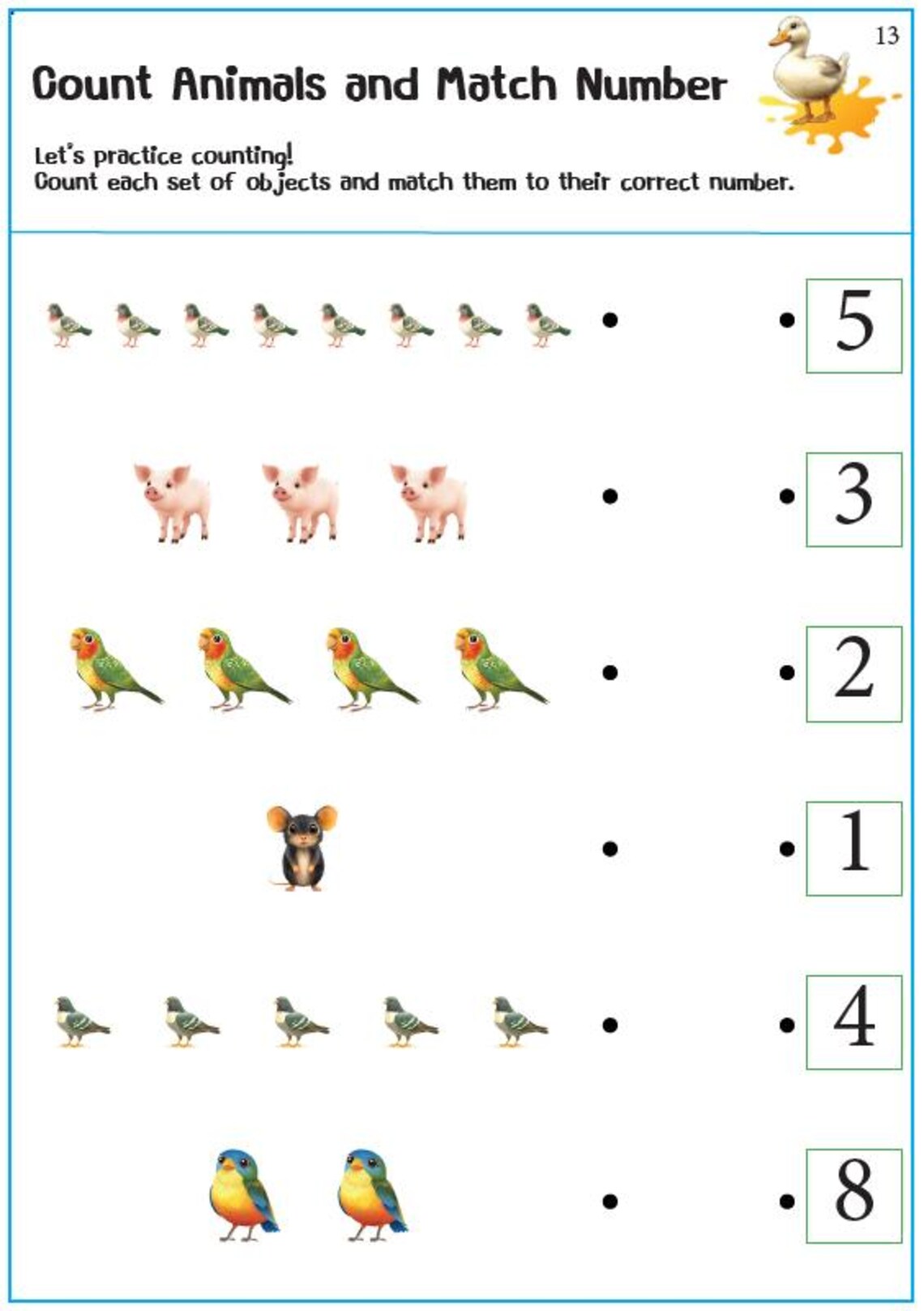 Counting-matching : Activities for Early Learners–preschool Math ...