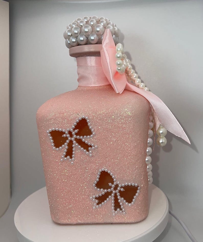 Handmade Custom Don Julio 70 Bottle – Pink Pearl Glam – Glitter & Bow ...