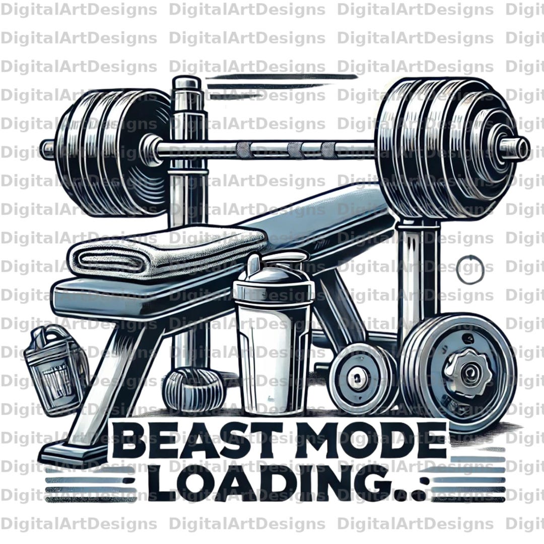 Beast Mode Loading Gym Fitness Digital Print Download PNG - Best ...