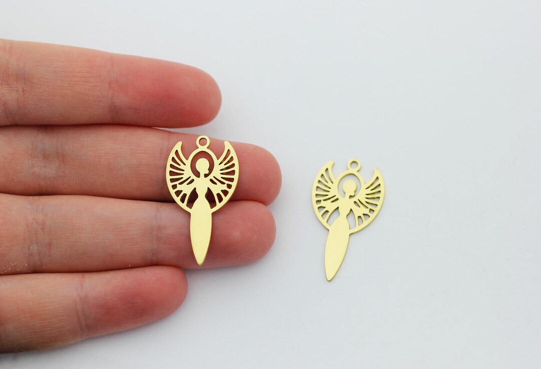 Raw Brass Goddess Charm, Pagan Goddess Fertility Charm, Brass Angel ...
