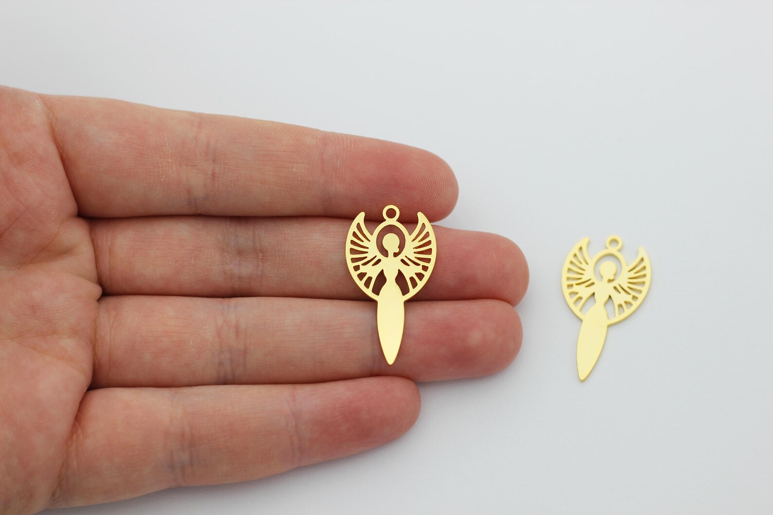 24K Gold Plated Goddess Charm, Pagan Goddess Fertility Charm, Gold ...
