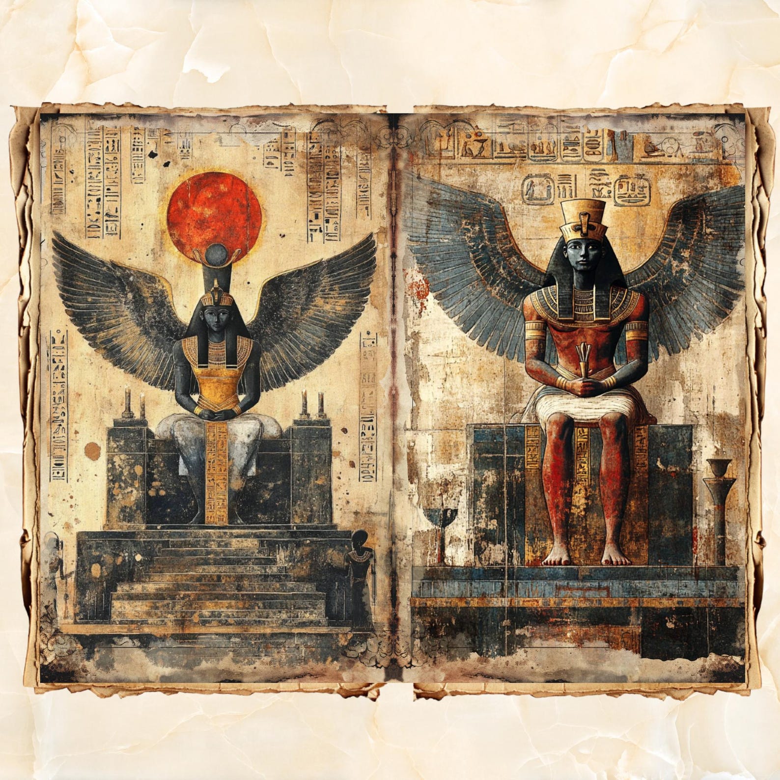 Egyptian Gods Junk Journal Pages: Vintage Ephemera (44 JPEG) - Etsy