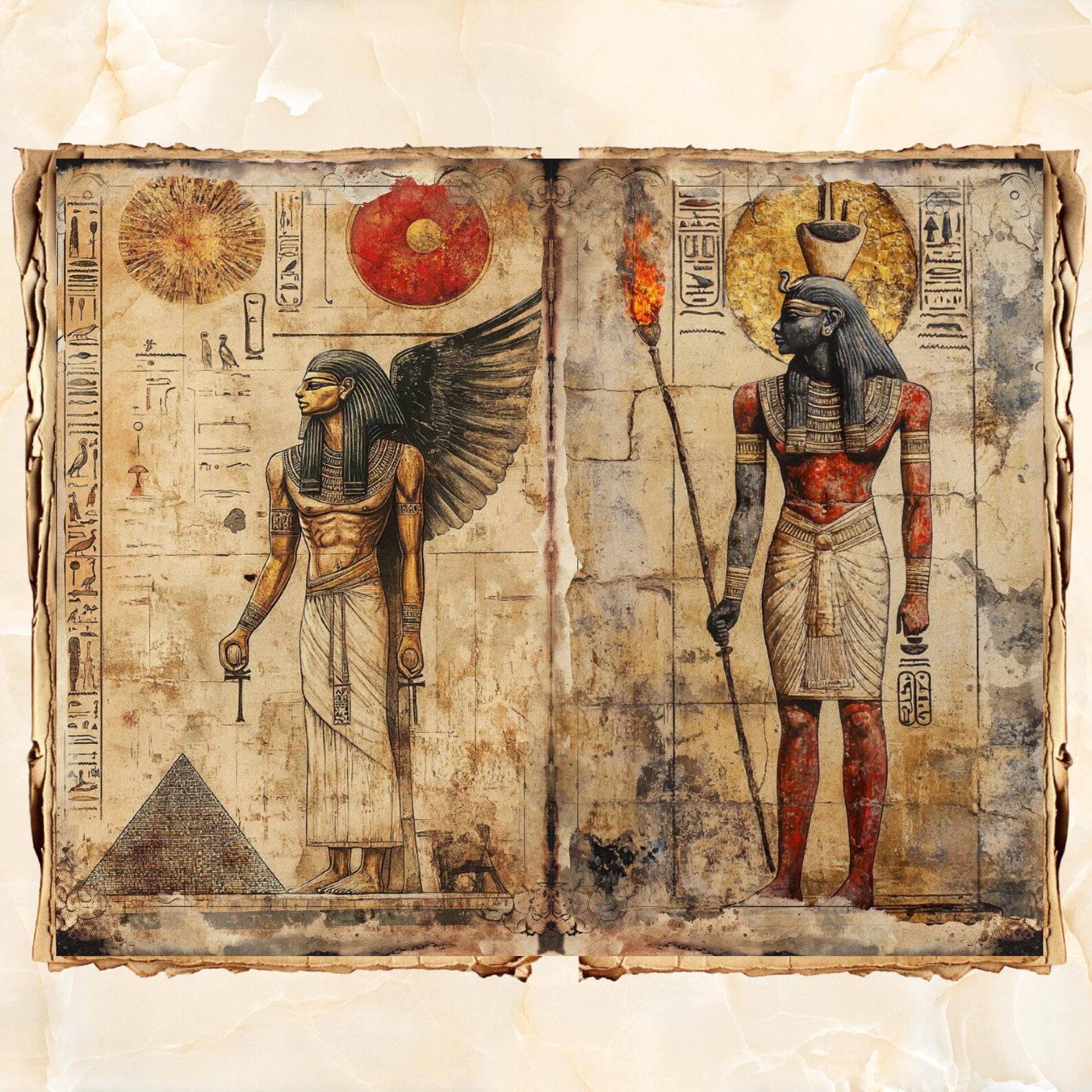 Egyptian Gods Junk Journal Pages: Vintage Ephemera (44 JPEG) - Etsy