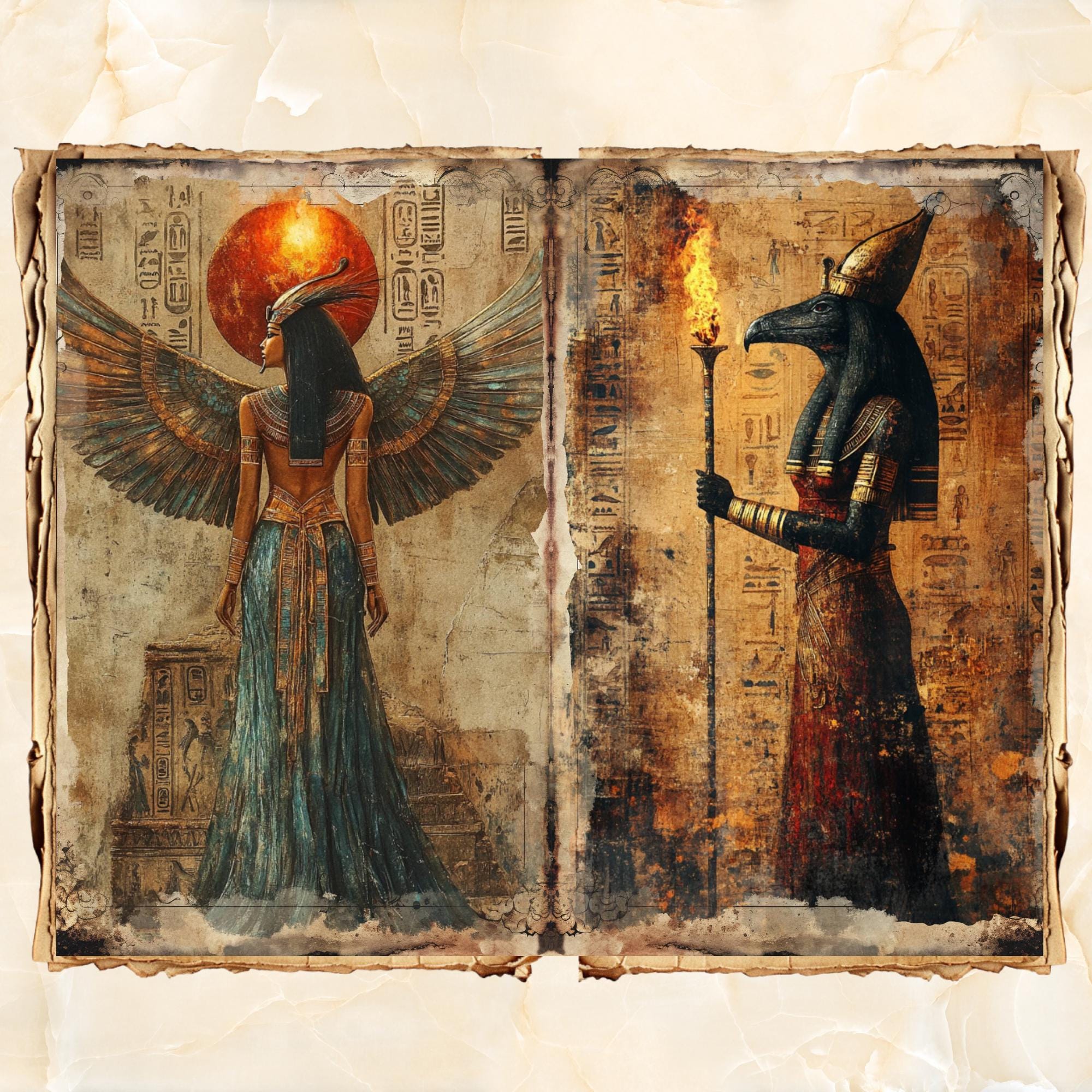 Egyptian Gods Junk Journal Pages: Vintage Ephemera (44 JPEG) - Etsy