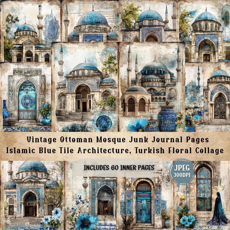 Blue Mosque Tiles - Etsy