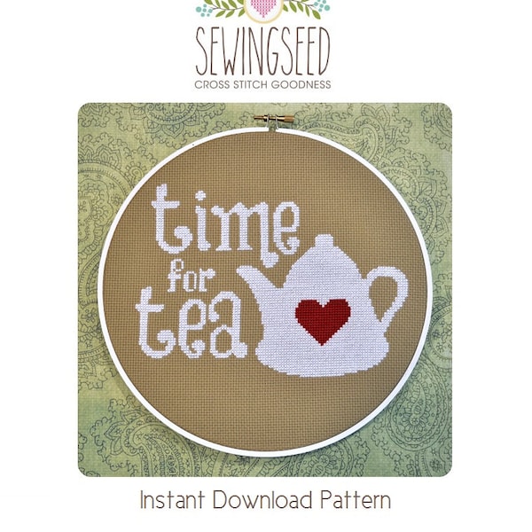 Tea Cross Stitch - Etsy