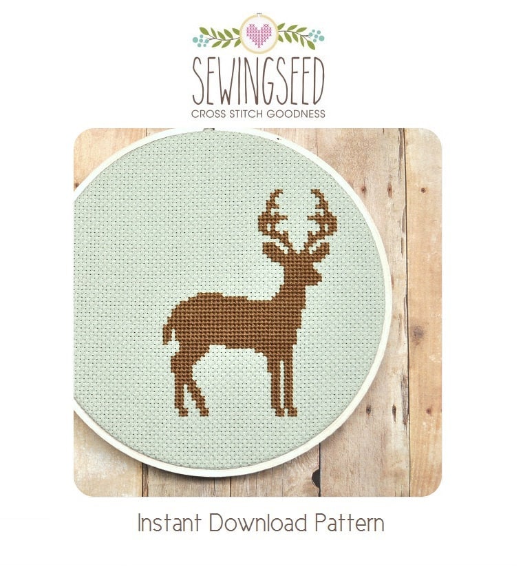 Cross Stitch Pattern Deer Cross Stitch Pattern Instant - Etsy