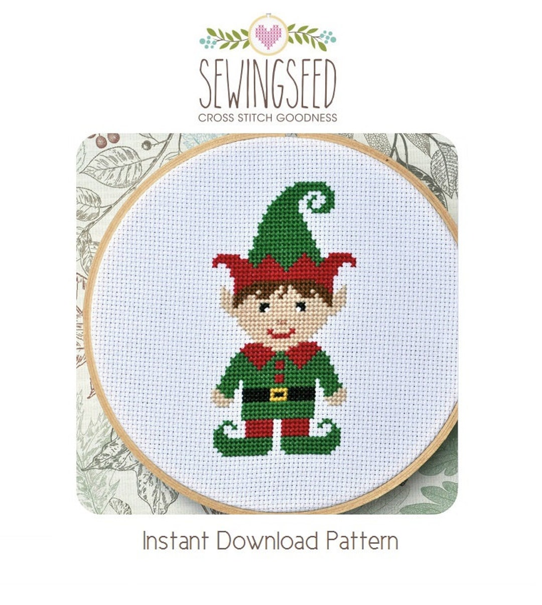 Little Boy Elf Cross Stitch Pattern Instant Download - Etsy