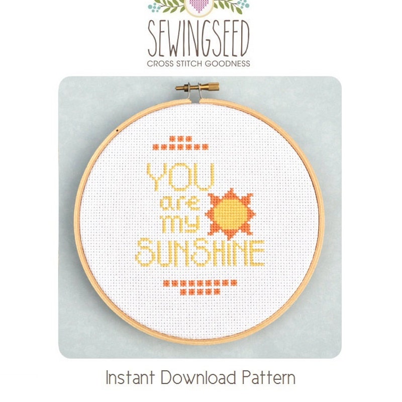 Sunshine Cross Stitch Pattern - Etsy