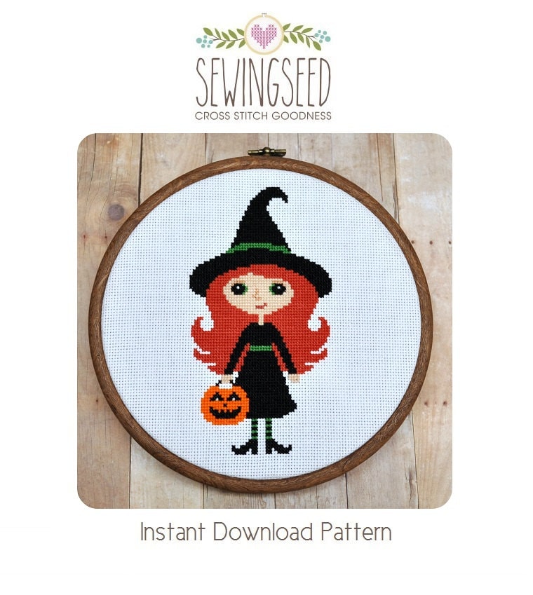 Witch Cross Stitch Pattern Instant Download | Etsy