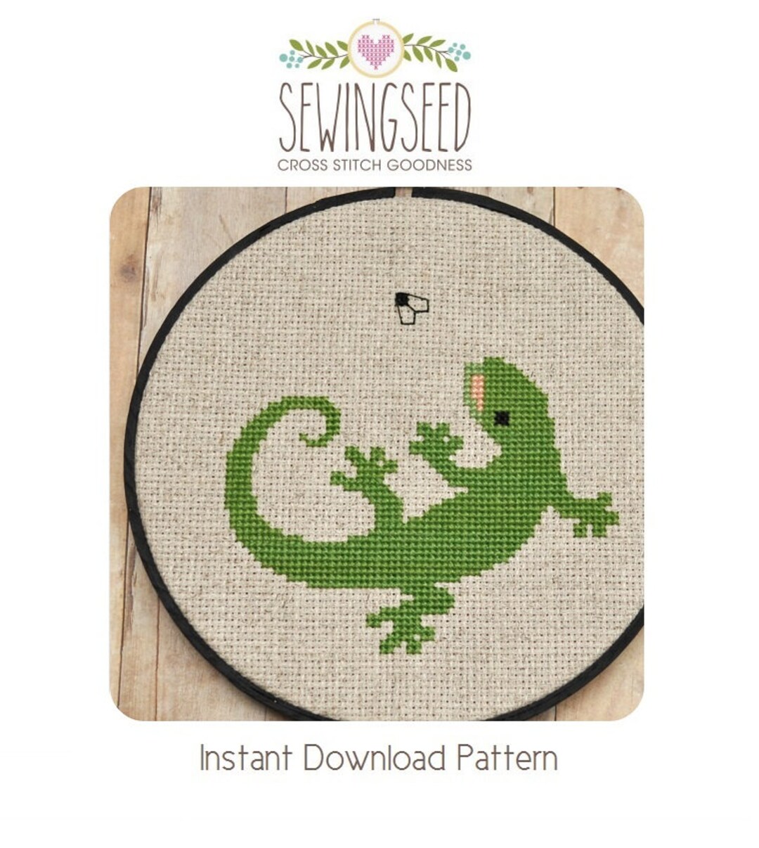 Lizard Cross Stitch Pattern, Gecko Instant Download - Etsy