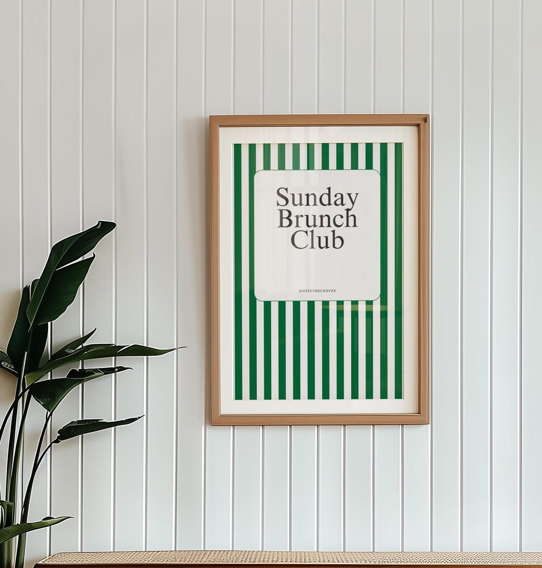 Sunday Brunch Poster | Dining Area Poster | Printable Wall Art ...