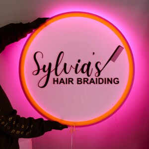 Personalized Neon Signage, Med Spa, Custom Acrylic Business Backlit ...