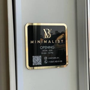 Custom Business Door Sign, Staff Only Plaque, Personalized 3d Acrylic ...
