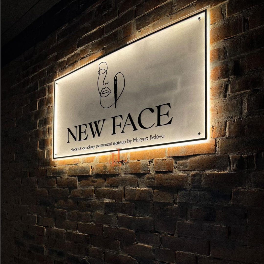 Custom Acrylic Business Sign, Office Wall Decor, Neon Signs, Light up ...