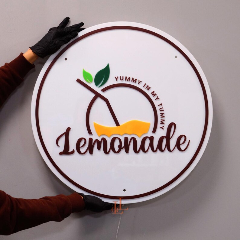 Personalized Business Logo Sign – Reception or Office Name Plate, Med ...