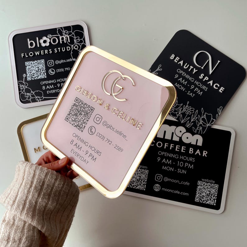 Business Custom Door Sign, Information Sign, Office Door Plate ...