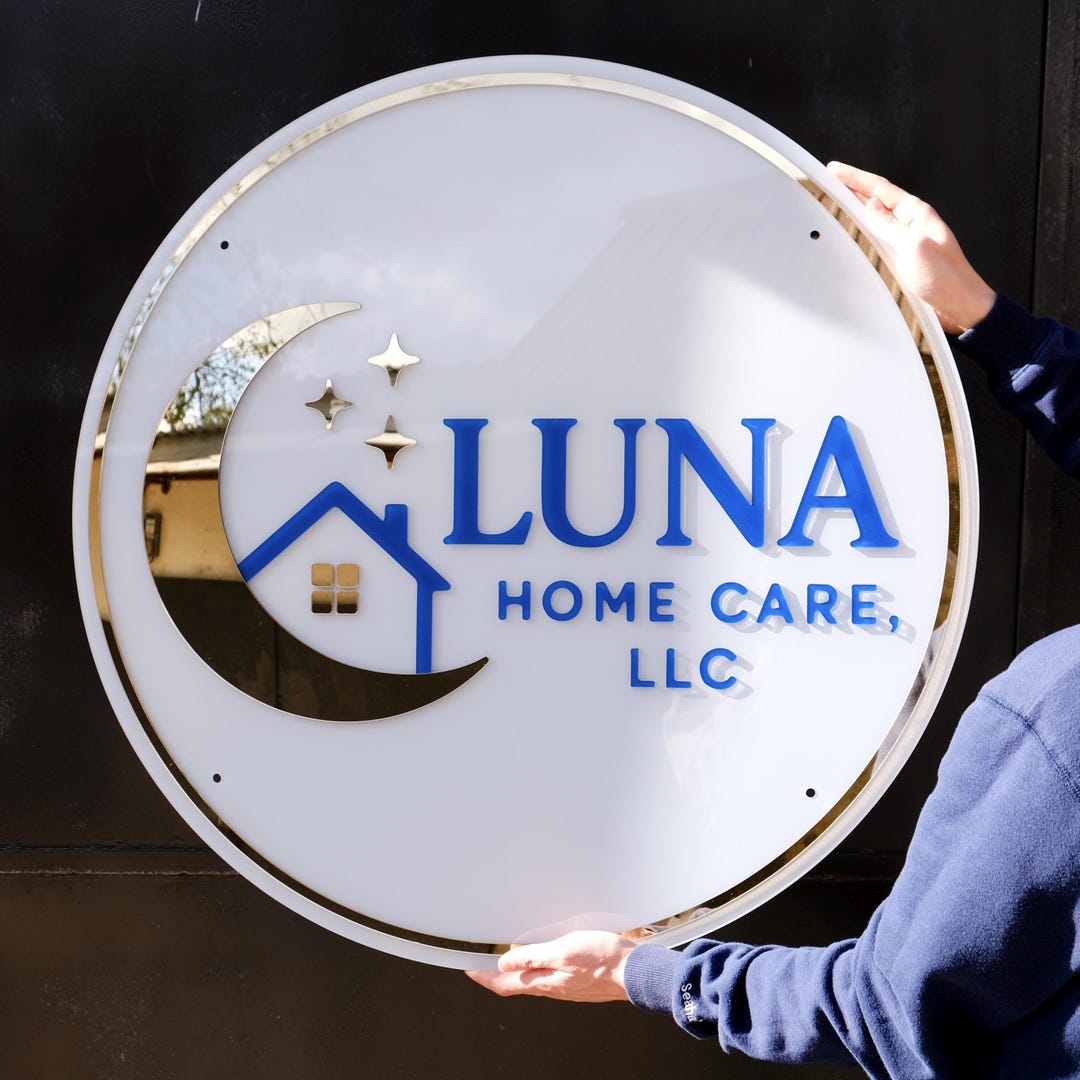 Custom Business Logo Sign – Office Name Plate, Company Name Signage ...